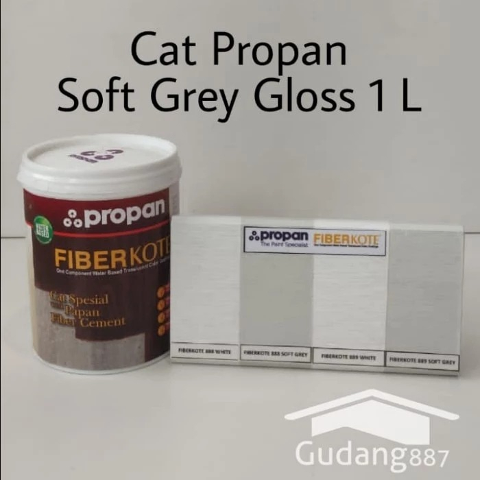 Jual Cat Propan Fiberkote / Soft Grey Glosy 888 1L / Fibersemen ...
