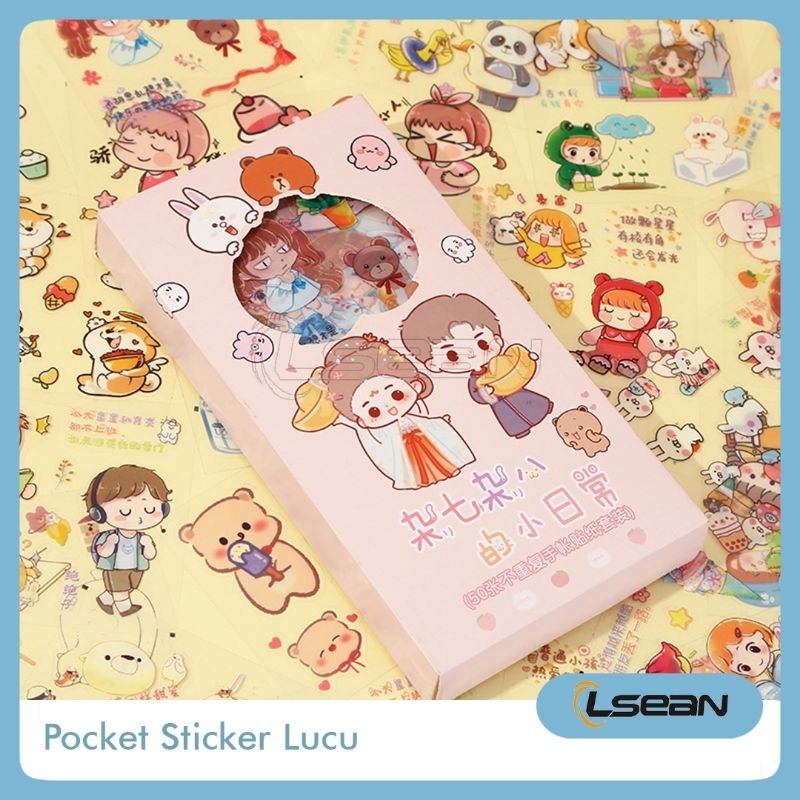Jual POCKET STICKER KOREA LUCU 2D ANTI AIR DECO STICKER WATERPROOF ...