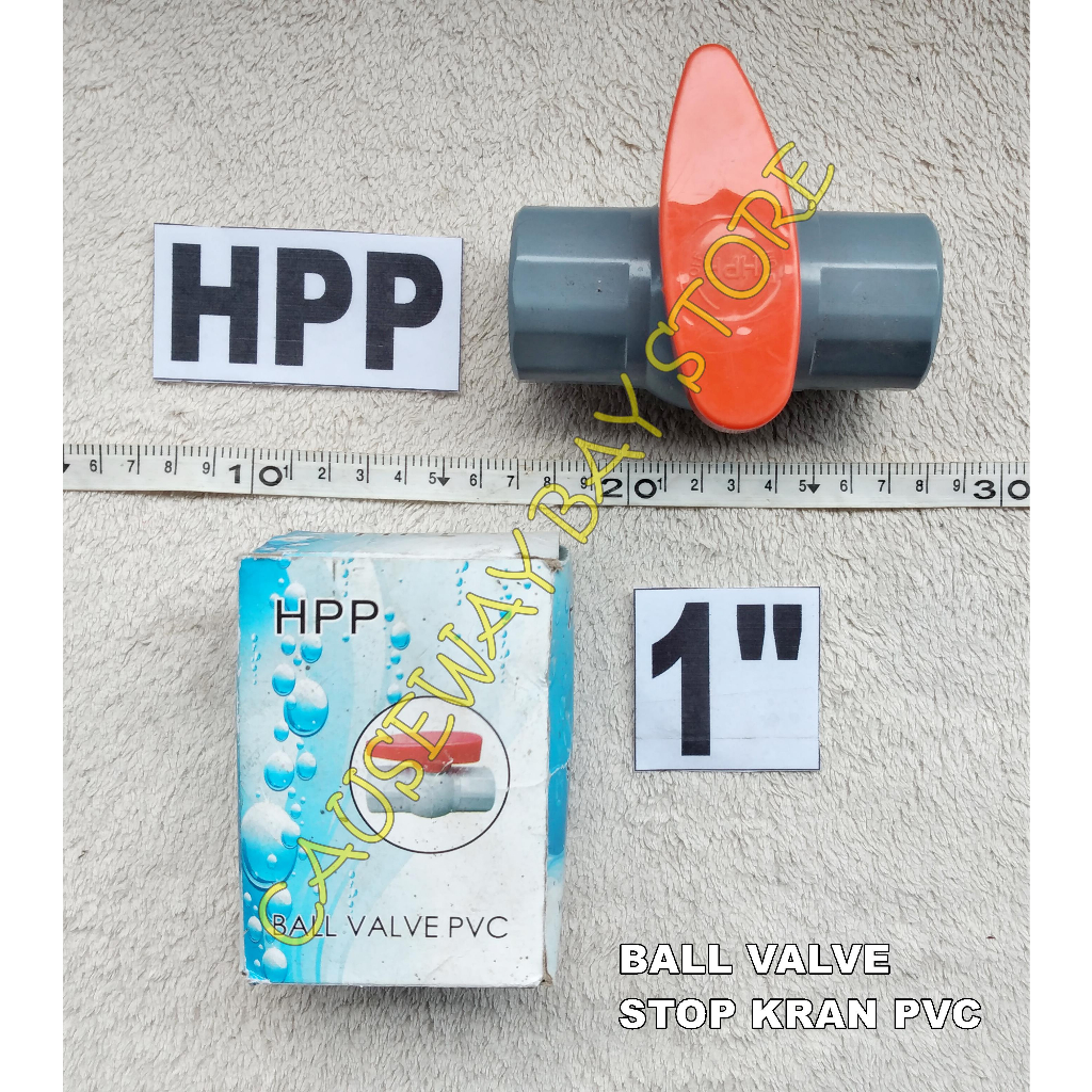 Jual BALL VALVE/STOP KRAN PVC 1 INCH HPP | Shopee Indonesia