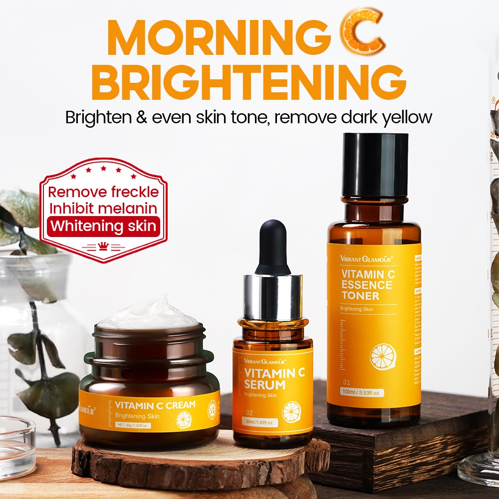 Jual Vibrant Glamour Paket Skincare Siang & Malam - Vitamin C & Retinol ...