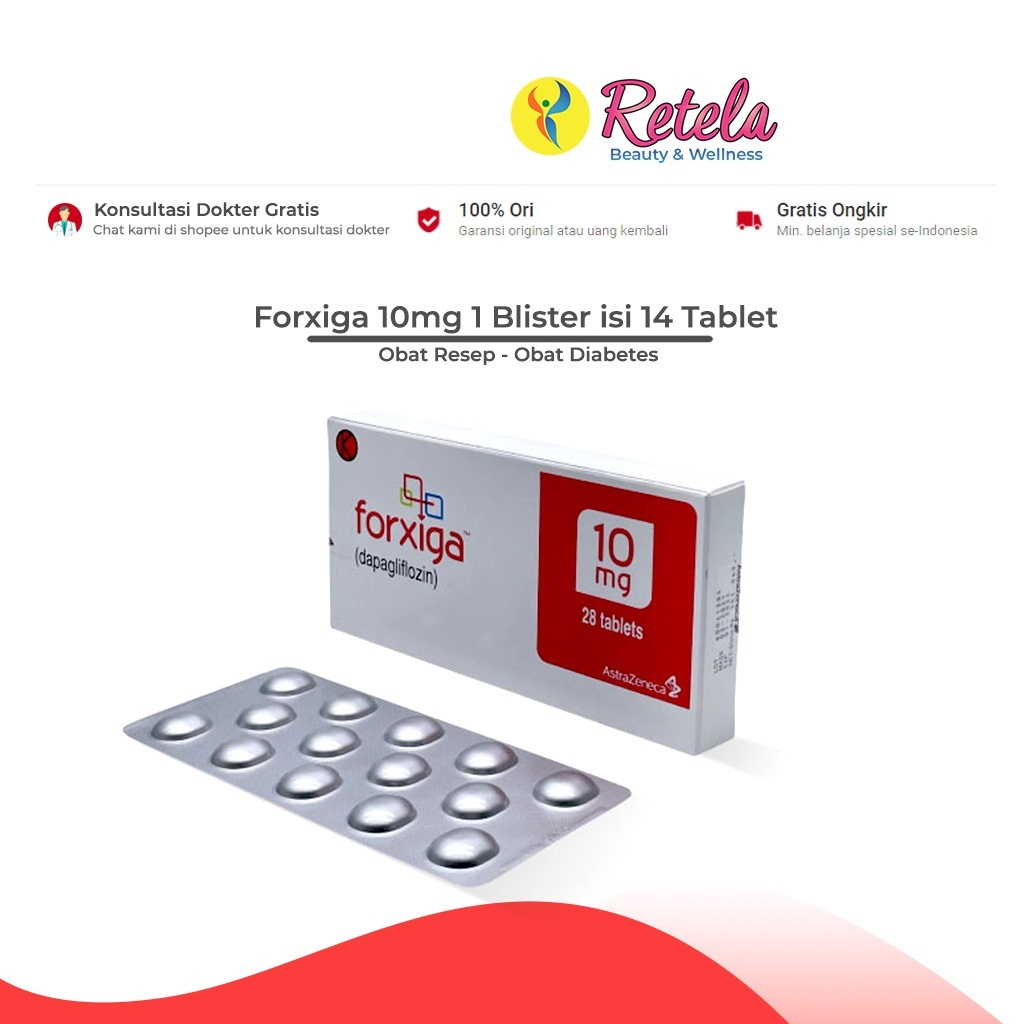 Jual FORXIGA 10 MG 1 BLISTER 14 TABLET | Shopee Indonesia