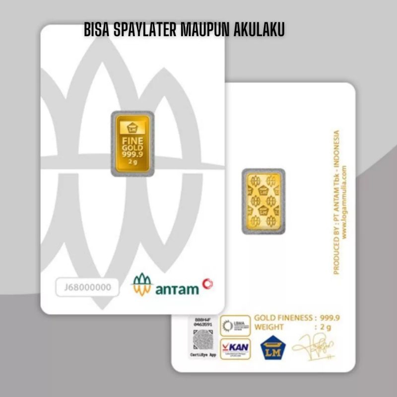 Jual LM ANTAM Logam mulia antam 2 gram CERTIYE 2 GR - chibi gold ...