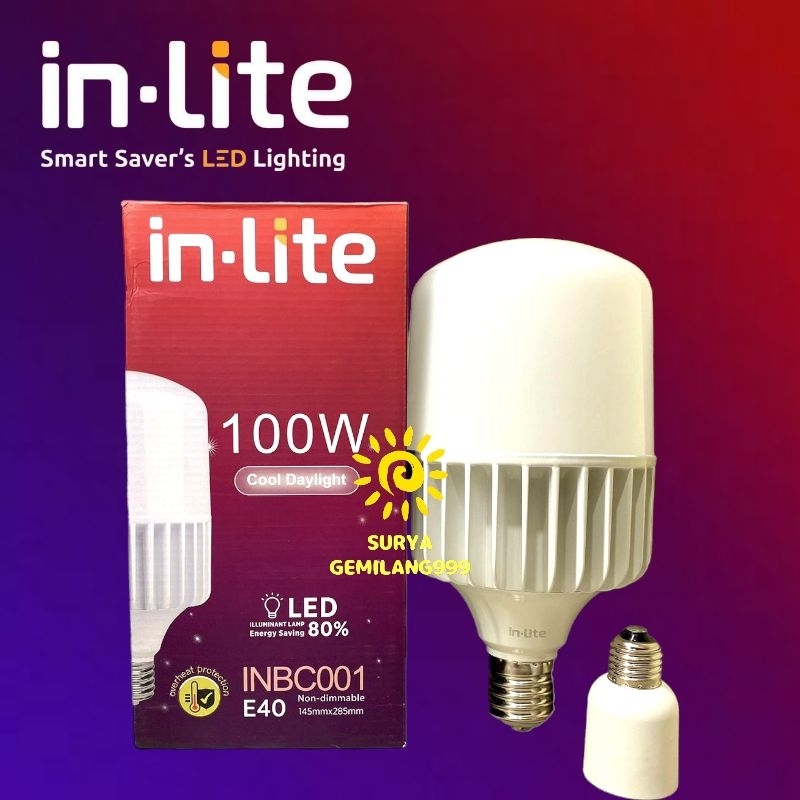 Jual INLITE - LAMPU LED BULB CAPSULE INLITE E40 100W 100 WATT INBC001 ...