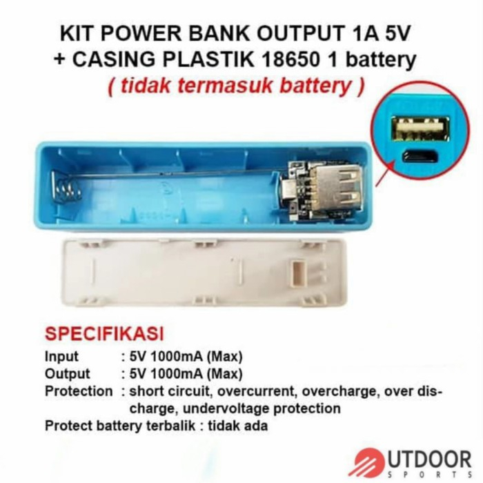 Jual Case Casing Power Bank KIT DIY Powerbank 1x18650 Battery | Shopee ...