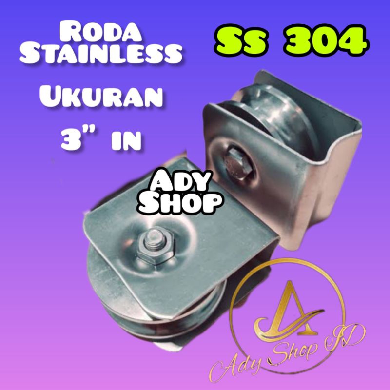 Jual Roda stainless 304 ukuran 3"in | Shopee Indonesia