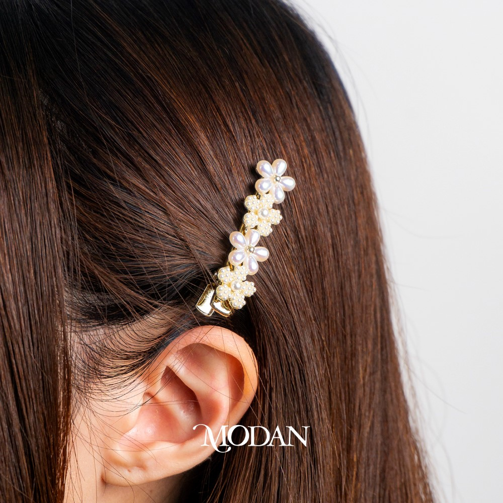 Jual Modan - Korean Style Elegant White Flowers Hairpin Jepit Rambut ...