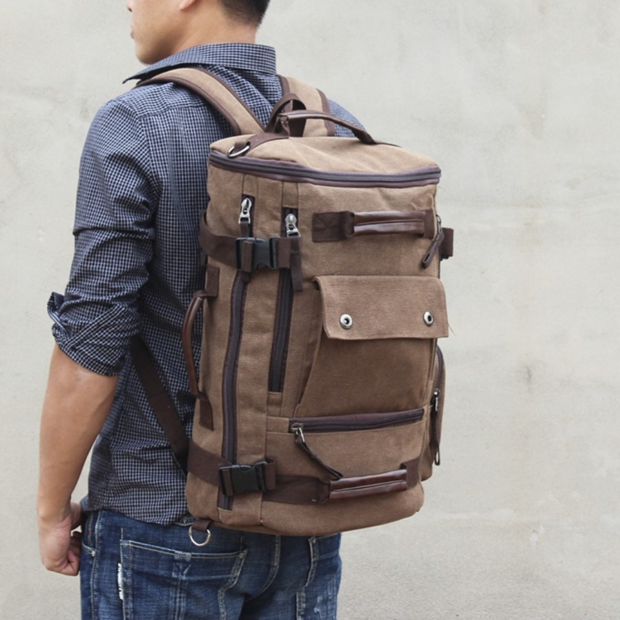 Jual Tas Ransel Pria/Wanita Kanvas Retro Vintage Hunter (impor) ukuran ...