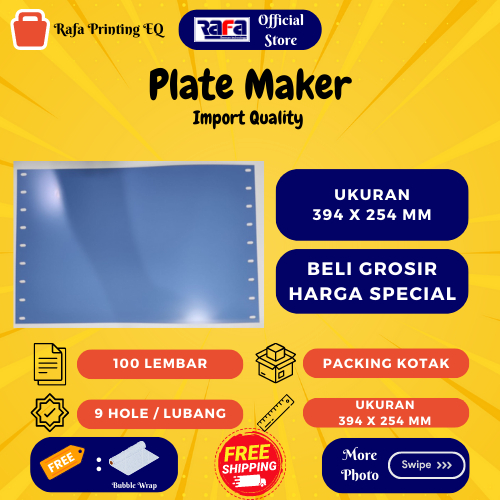 Jual Master Plate / Plat Maker Positif Offset 810 / 820 9 hole size ...