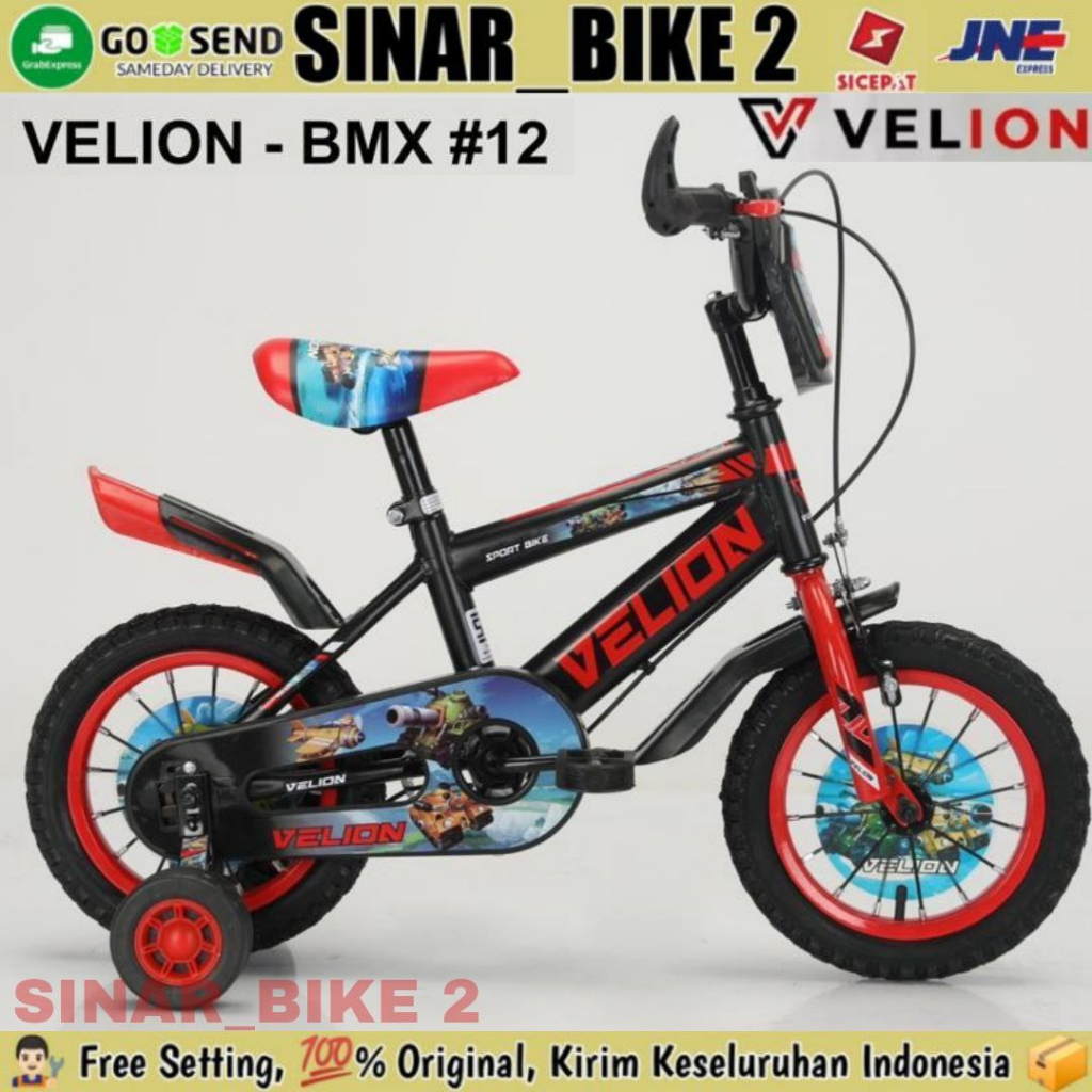 Jual Sepeda Anak Laki BMX VELION Ukuran 12 Inch Usia 2-8 Tahun | Shopee ...