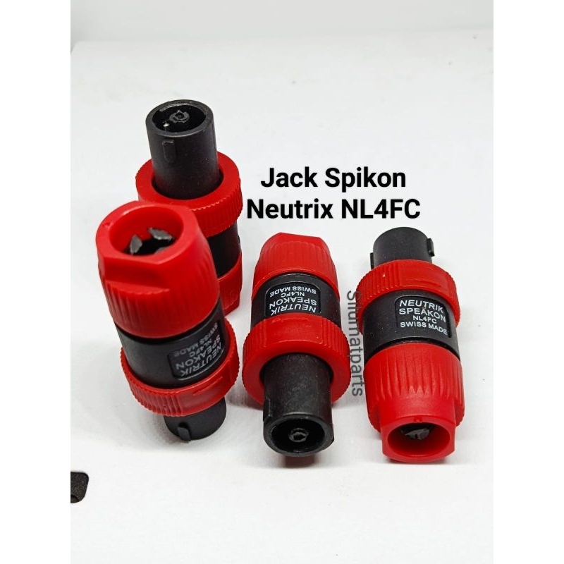 Jual Jack Jek Jak Spikon Model Putar / Jack Spikon Male 4pin Neutrix NL4FC | Shopee Indonesia