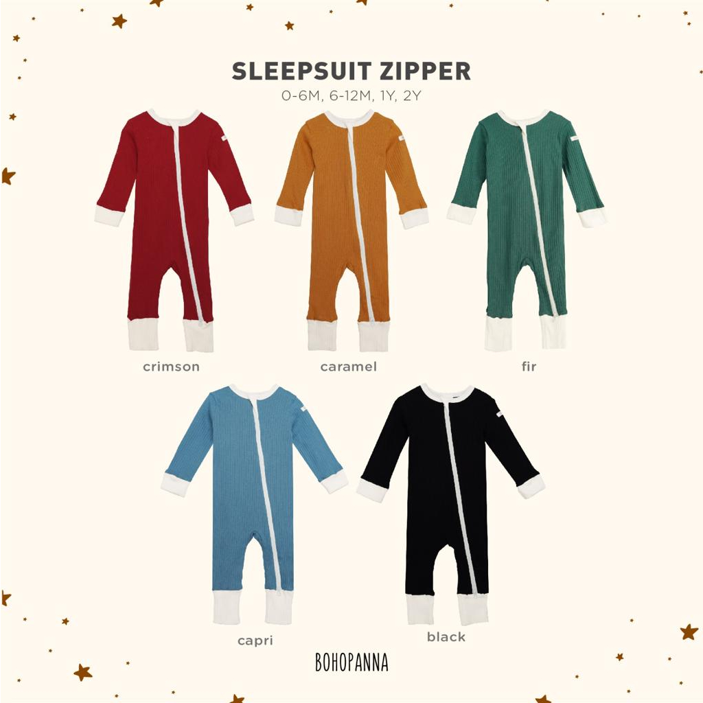 Jual Bohopanna - Sleepsuit Zipper / Ruffle ( pakaian tidur bayi ...