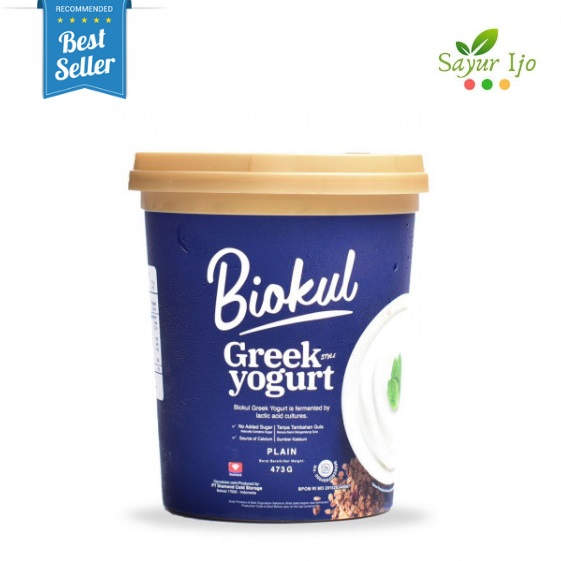 Jual Biokul Greek Yogurt Plain 473 ML Susu Olahan Rasa Original ...