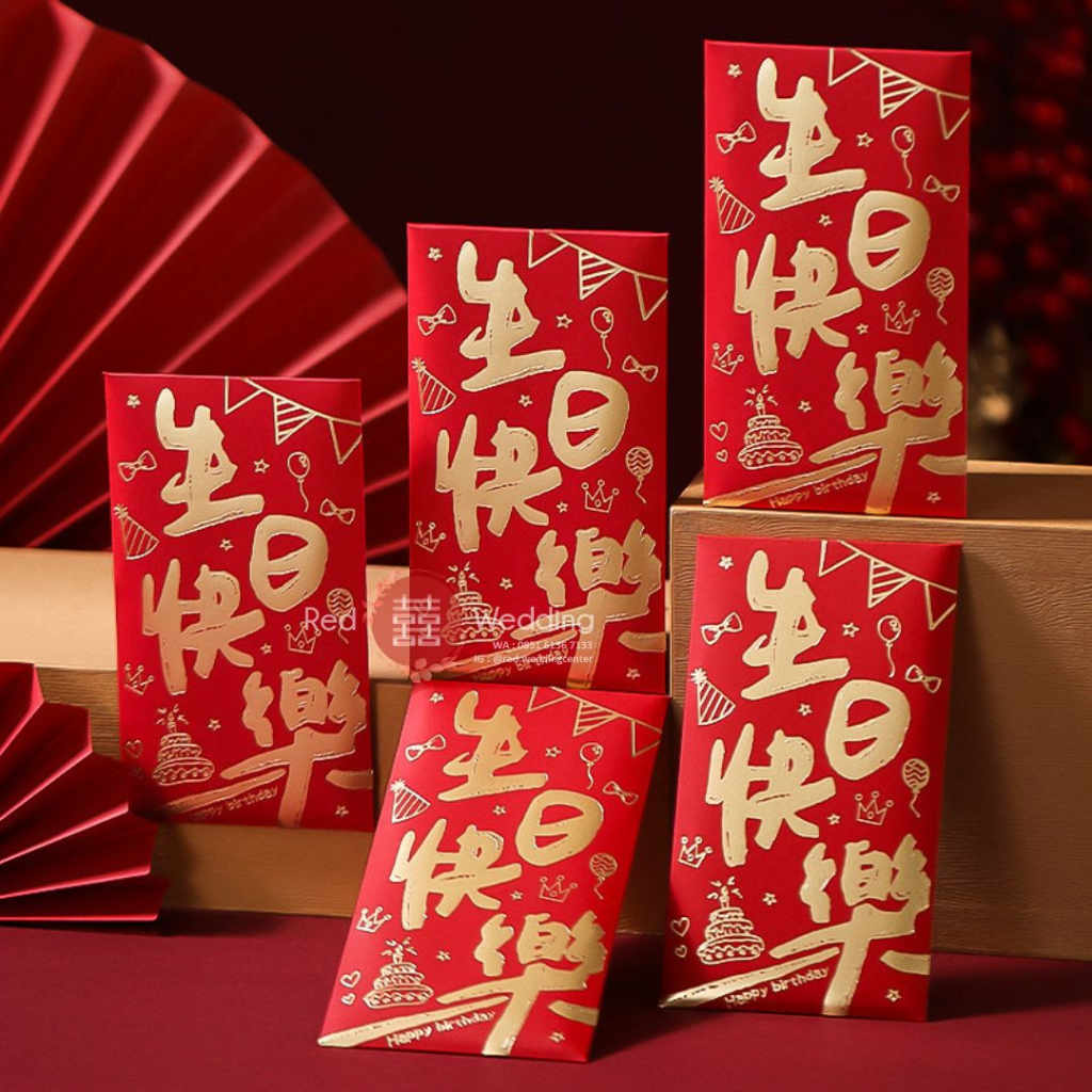 Jual Kantong Amplop Angpao HAPPY BIRTHDAY SHENG RI KUAI LE Ultah Tebal ...