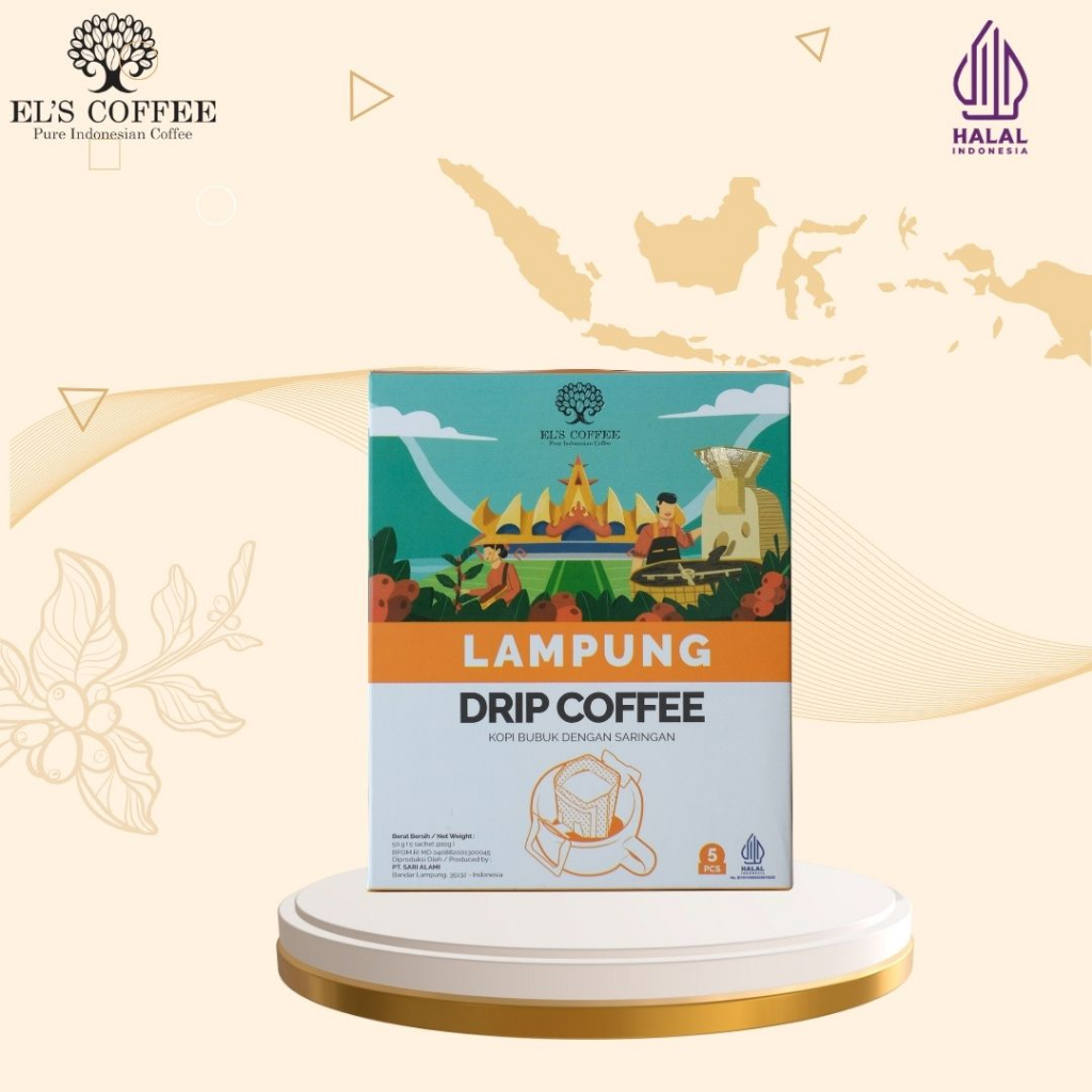 Jual EL'S COFFEE Drip Kopi Lampung Robusta 10Gr 5Pcs Kopi Pure ...