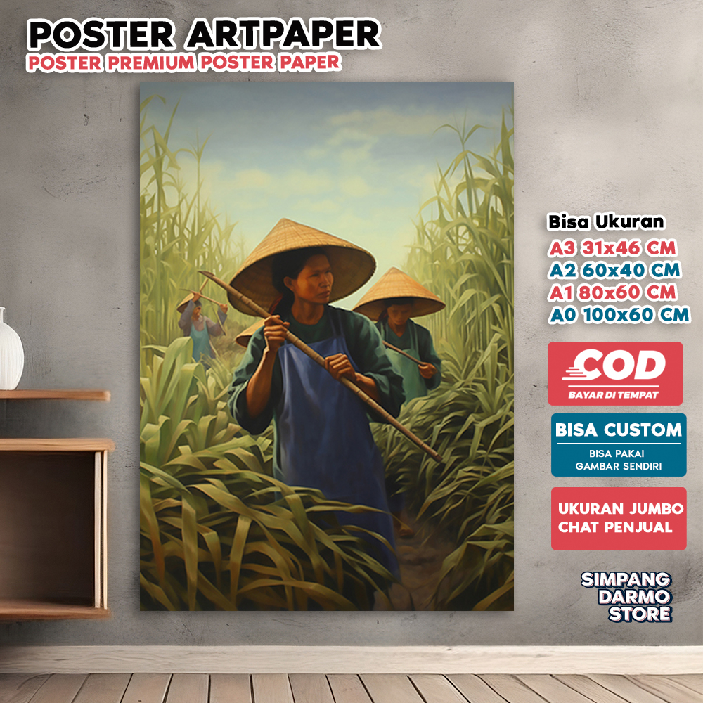 Jual Poster Poster Poster Sawah Indah Indonesia: Keindahan Estetik ...