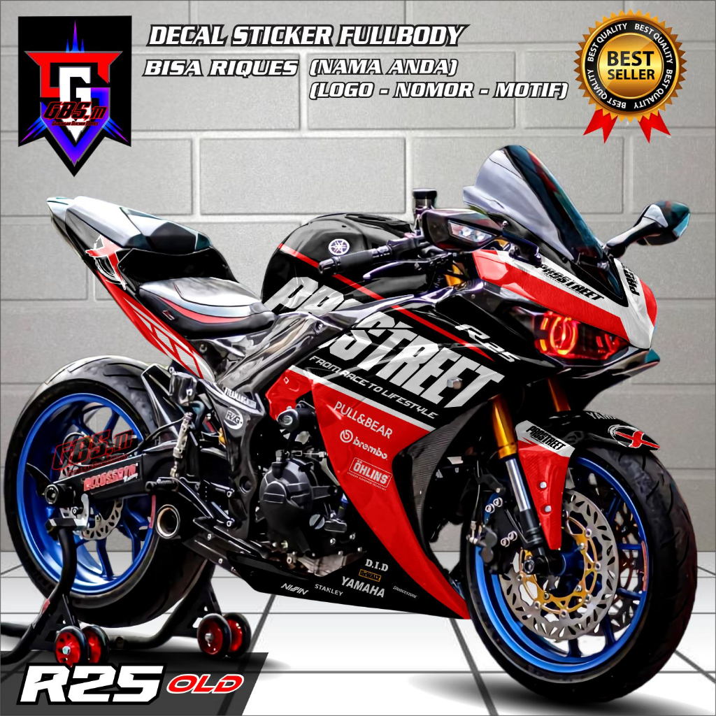 Jual TERBARU Decal Stiker R25 OLD Fulll Body Motor R25 OLD Decal ...