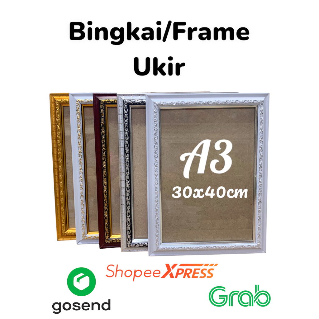 Jual BINGKAI FOTO A3 30x40CM UKIR/ PIGURA A3/FRAME FOTO A3 UKIR/ HIASAN ...