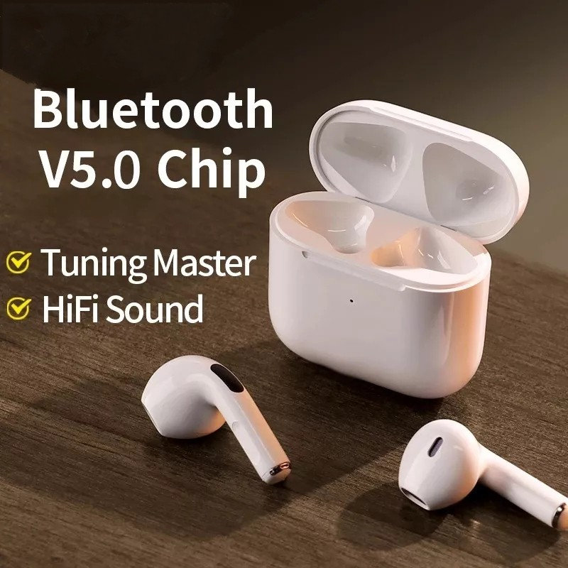 Jual TWS Pro 4 Earphone Headset Bluetooth Wireless Stereo Sound bkn ...