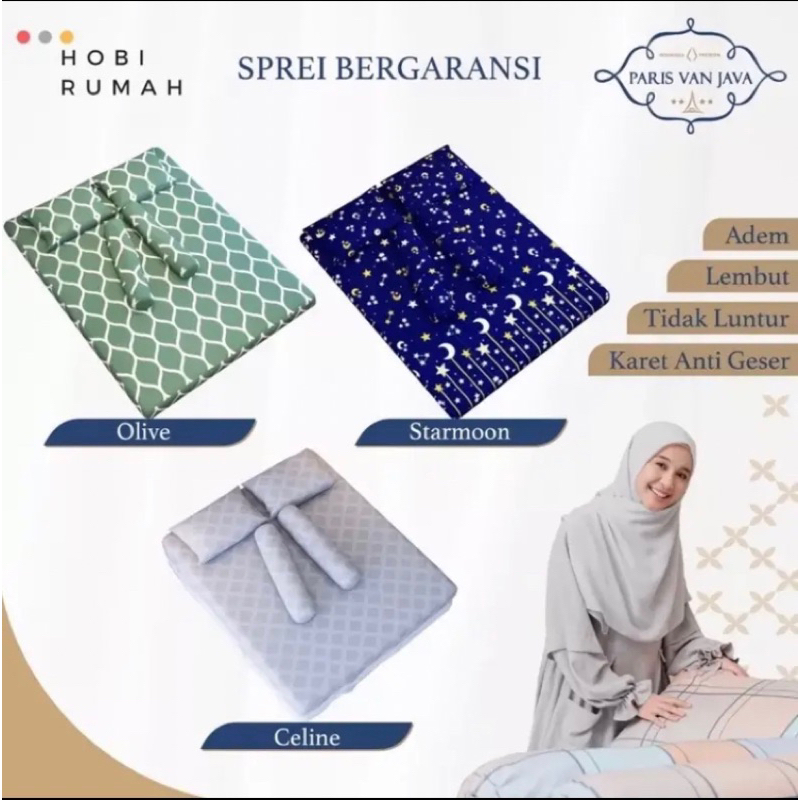 Jual Sprei 180x200 Paris Van Java Original | Shopee Indonesia