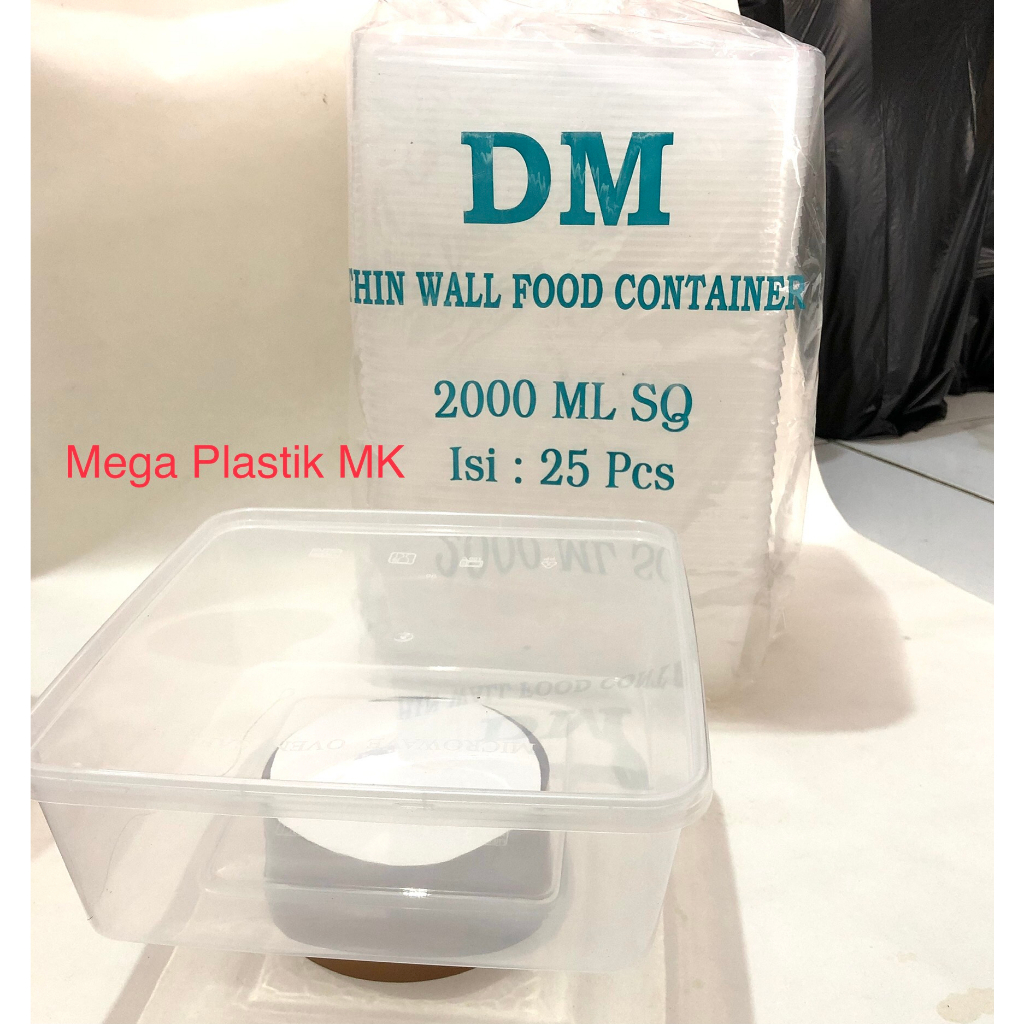 Jual Thinwall Box Food Container Kotak Makan Plastik Uk 3000 Ml And 2000