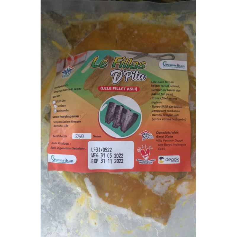 Jual Le Fillas D'pita (Berbumbu) 250 gr (fillet lele, fillet lele ...