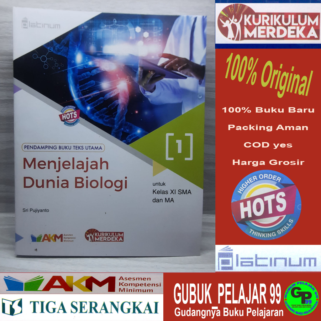 Jual Menjelajah Dunia BIOLOGI 1 Kelas 11/XI SMA/MA Kurikulum Merdeka Platinum PT Tiga Serangkai ...