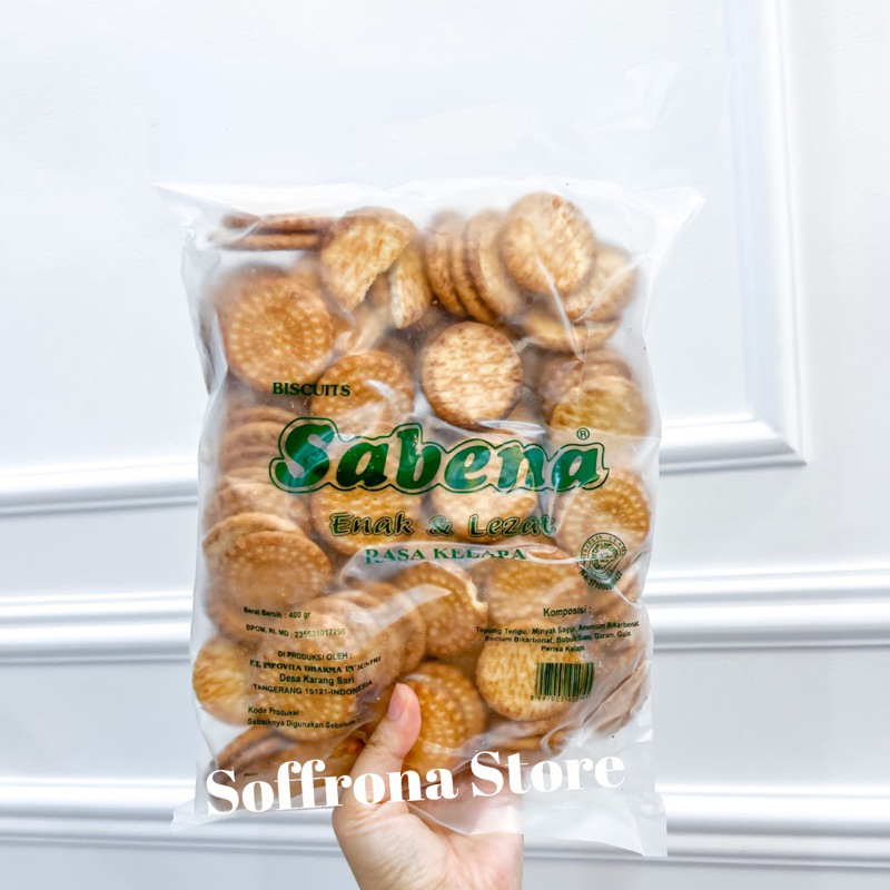 Jual Sabena biskuit enak 400 gram bervariasi ada rasa durian , vanila ...