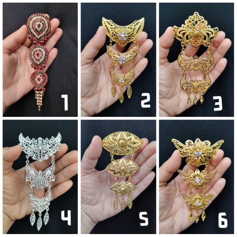 Jual kumpulan bros kutubaru kebaya 3 susun, bros jawa, bros betawi ...