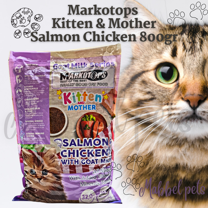 Jual Makanan Kucing Markotops Mother & Kitten Dry Food 800gr - SALMON ...