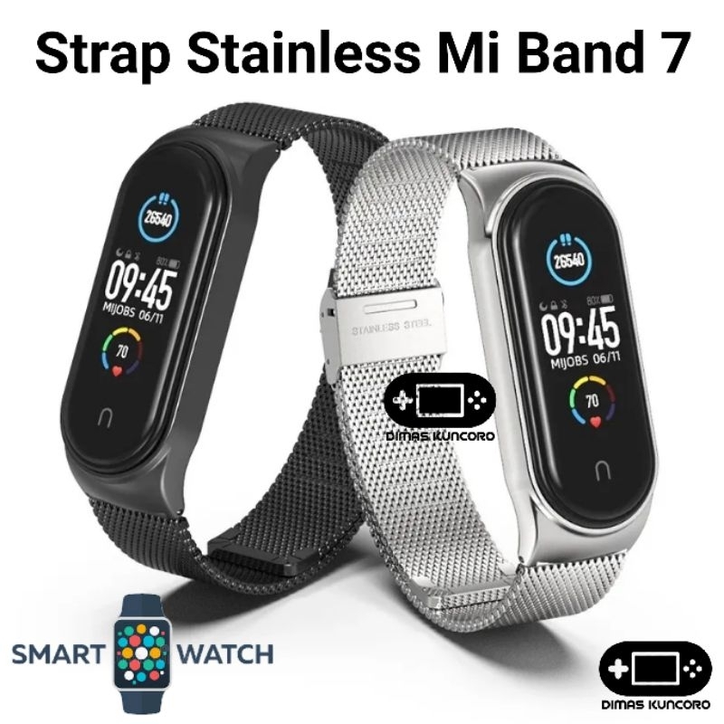 Jual Strap Stainless Mi Band 7 tali jam steel metal xiaomi smart smartband | Shopee Indonesia