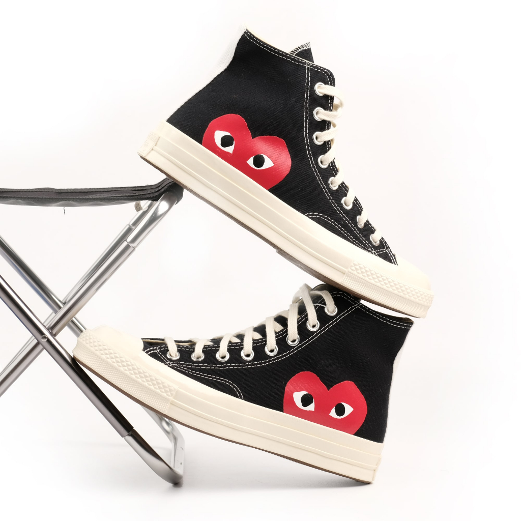 Jual CDG x Cons. Chuck Taylor 70s Hi Black 100% Original | Shopee Indonesia