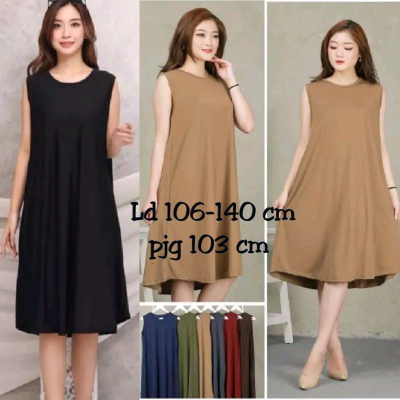 Jual INNER DRESS TANPA LENGAN / INNER DRESS BUNTUNG JERSEY PRRMIUM ...