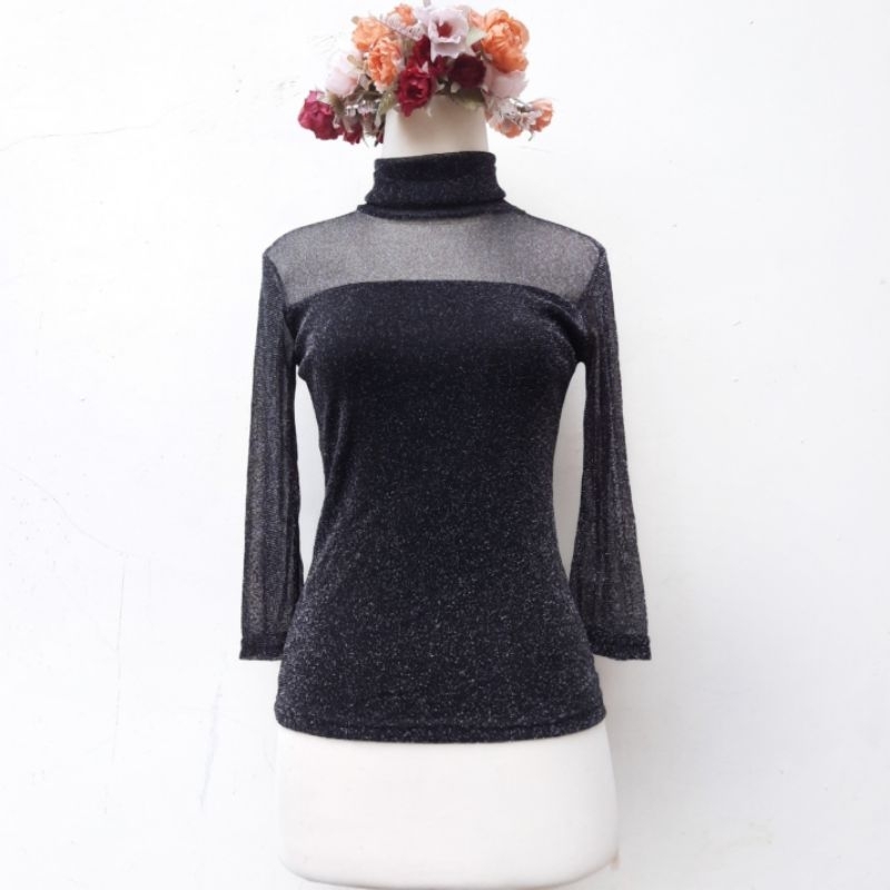 Jual Selly shimmer mesh top | Shopee Indonesia