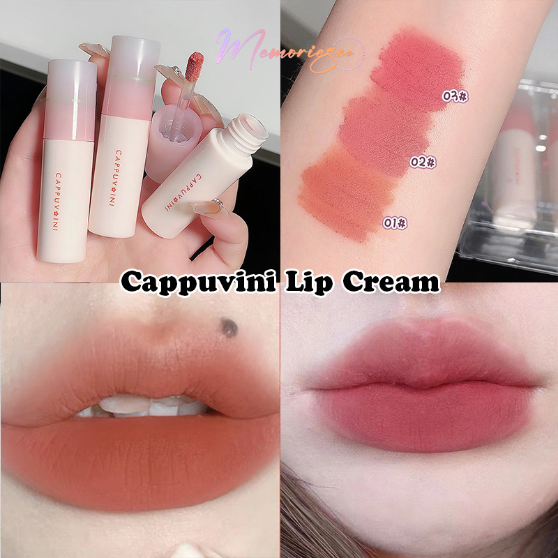 Jual COD&Ready CAPPUVINI Lip Cream Matte Velvet Mist Mud Lipstik Tahan ...