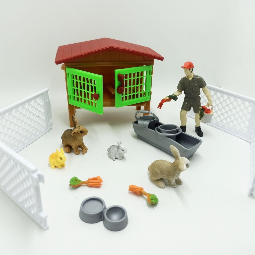 Jual YH55 Mainan Anak ANimals Farm Kandang Ayam Diorama Ternak ...