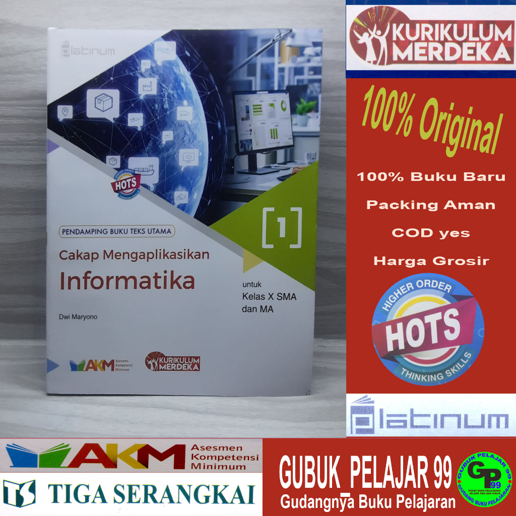 Jual Cakap Mengaplikasikan INFORMATIKA 1 Kelas 10/X SMA/MA Kurikulum ...