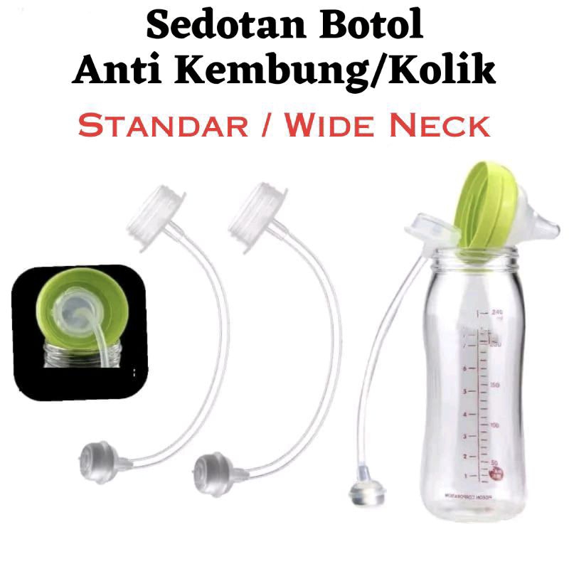 Jual Selang Sedotan Botol Susu Bayi Anak Anti Kembung Sedak Kolik Wide ...