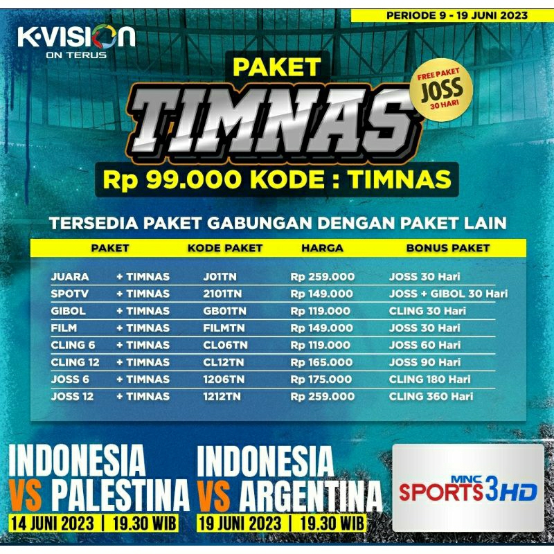 Jual Voucher Paket Kvision Piala Timnas K-VISION FULL | Shopee Indonesia