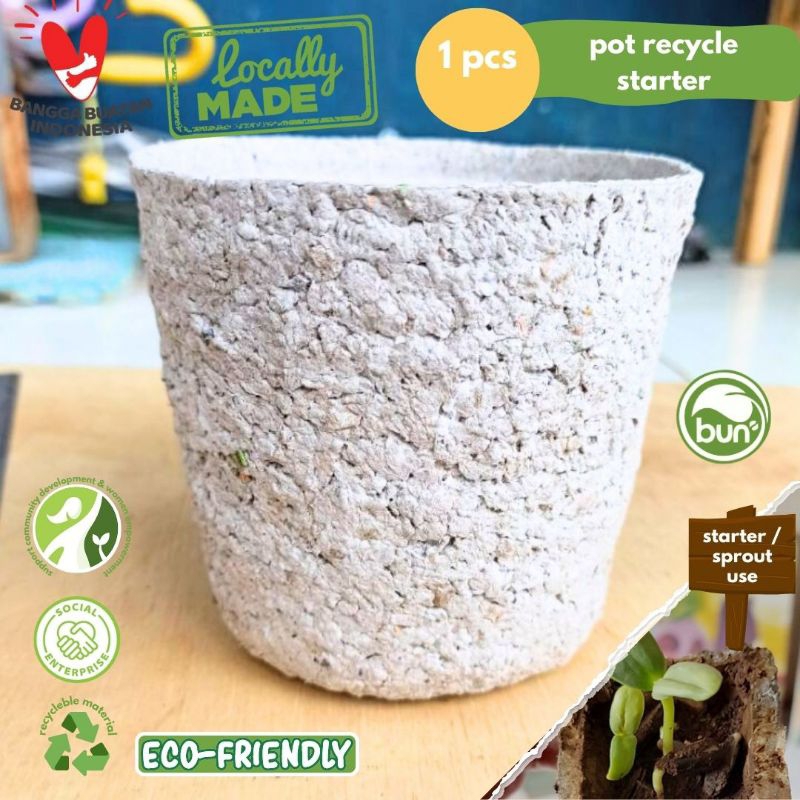 Jual Pot kertas daur ulang 10 - 11 cm biodegradable | Shopee Indonesia
