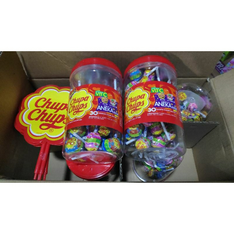 Jual Permen Lollipop Chupa Chups Toples ( isi 30 pcs @9gr ) | Shopee ...