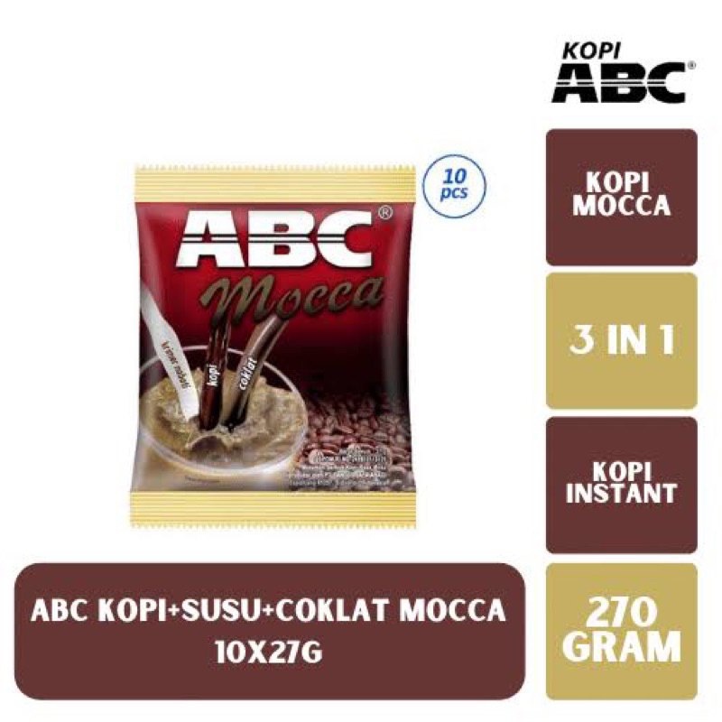 Jual Kopi ABC MOCA kopi 31gram Perenceng isi 10sachet | Shopee Indonesia