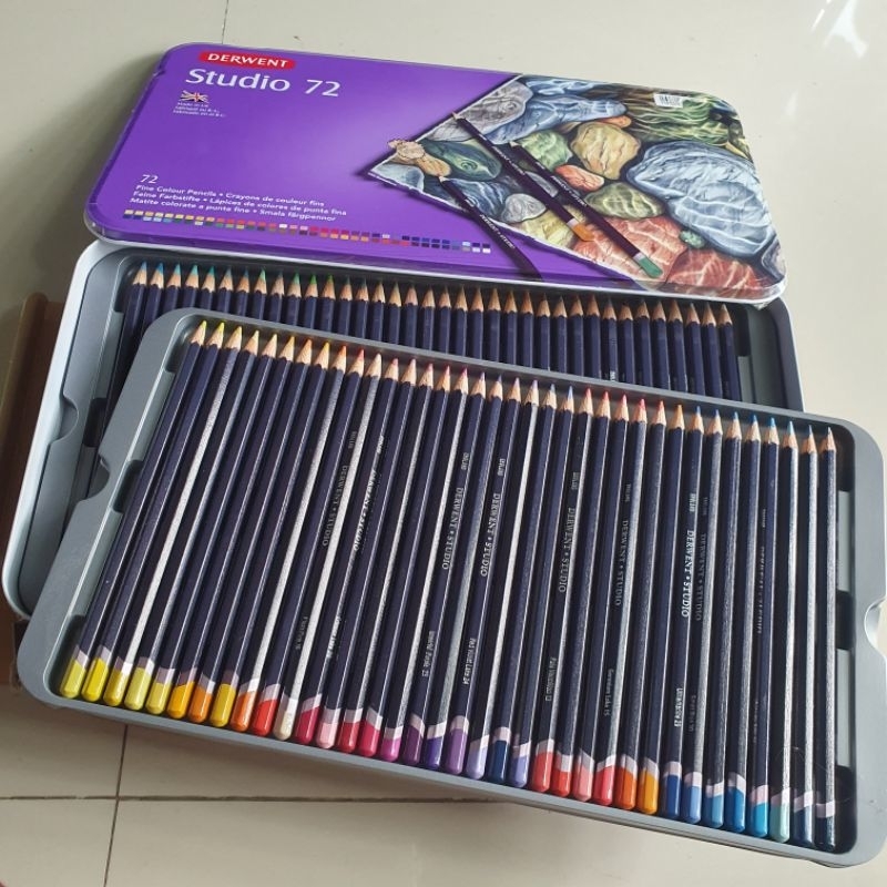 Jual DERWENT PENCIL COLOUR STUDIO 72 (preloved) | Shopee Indonesia