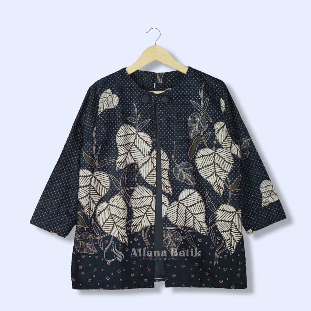 Jual Batik Wanita 2in1 Blouse Dan Outer Batik Wanita Modern Kancing ...