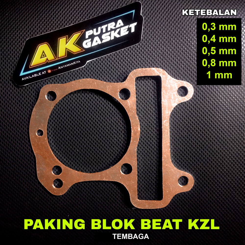 Jual Paking Blok Beat KZL Tembaga / Packing Perpak Gasket Honda Beat ...