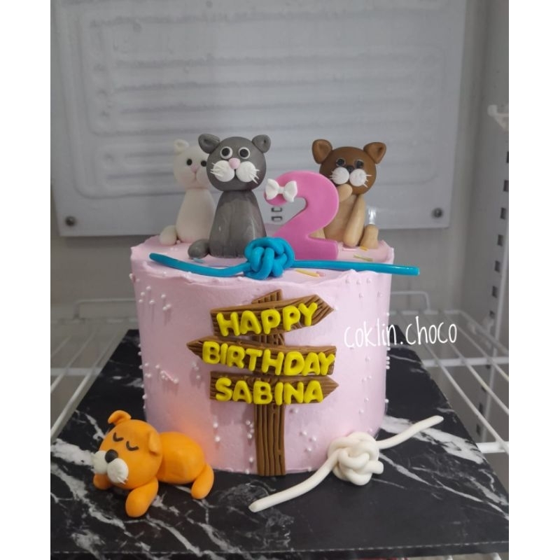 Jual KUE ULANG TAHUN KUCING / CAKE BIRTHDAY CAT / KUE ULTAH KUCING ...