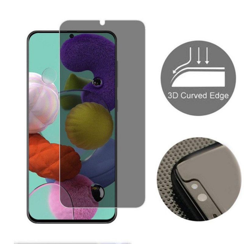 Jual Tempered Glass Full Lem Black Hitam Anti Spy Samsung A24 /A24 4G ...