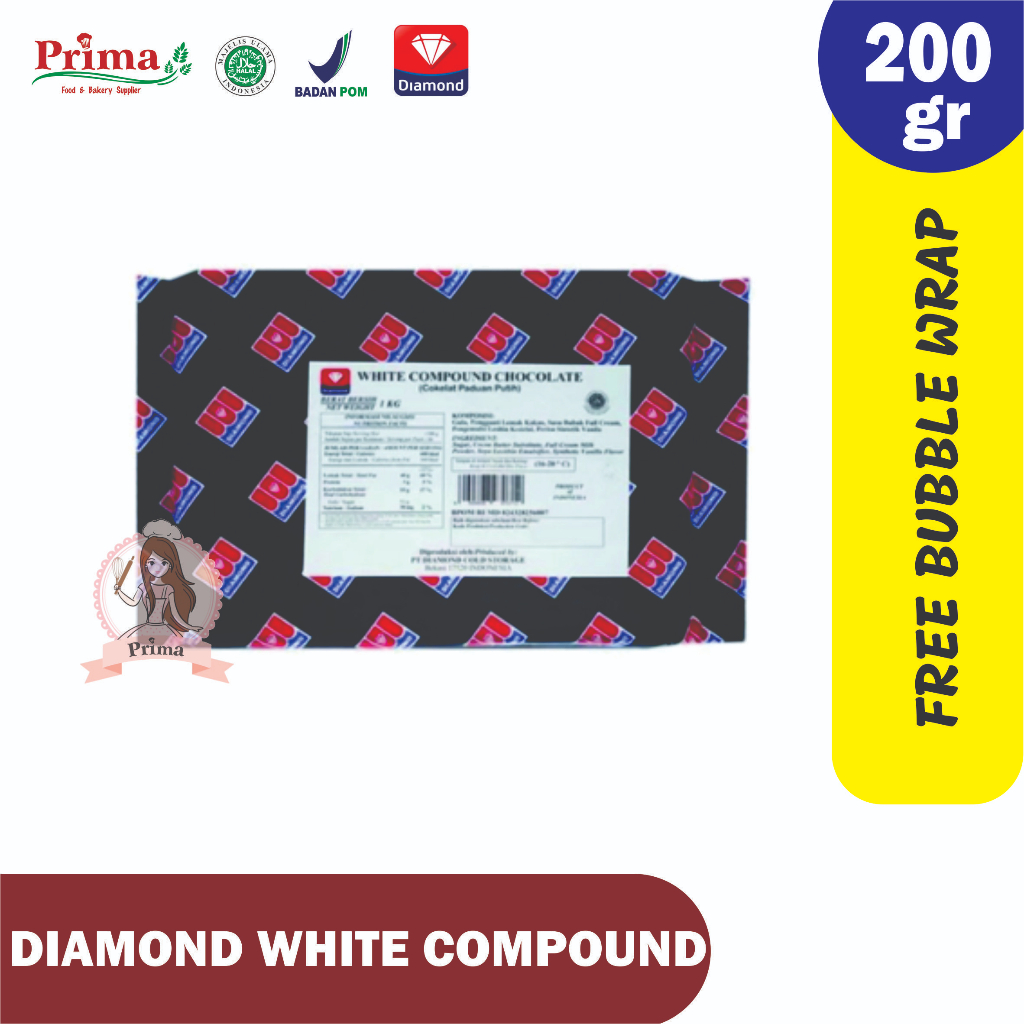 Jual Compound white chocolate - Diamond white (kemasan repack) | Shopee ...