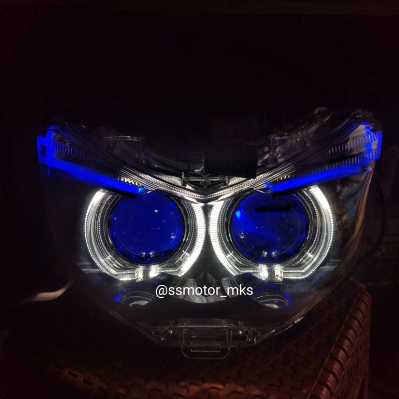 Jual HEADLAMP CUSTOM PROJIE BILED DOUBLE VAHID YAMAHA NMAX OLD/LAMA ...