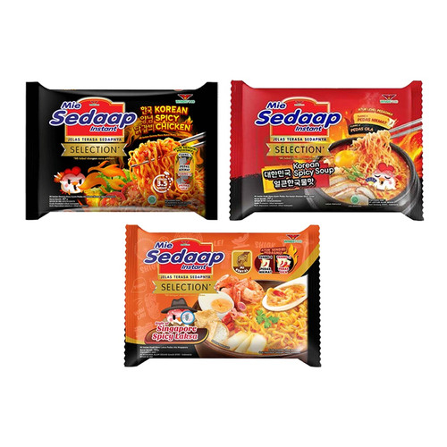 Jual Mie Sedaap Selection Korean Spicy / Singapore Spicy Laksa | Shopee ...