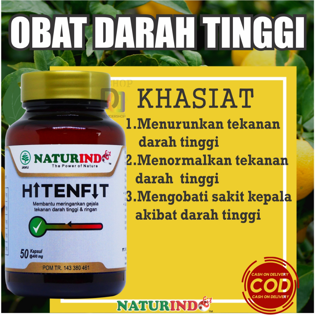 Jual Obat darah tinggi hipertensi penurun tensi darah tinggi hitenfit ...